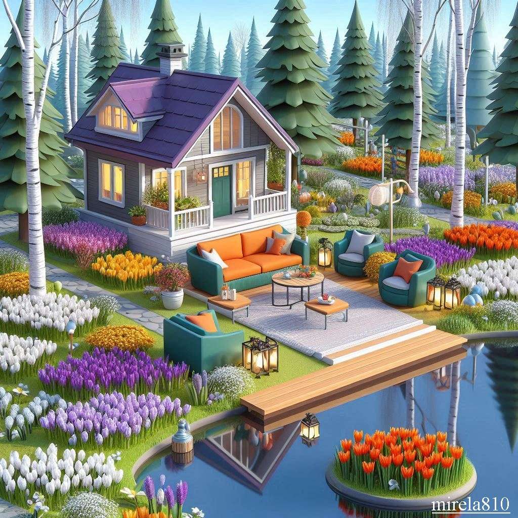 Frühling im Garten - Online-Puzzle