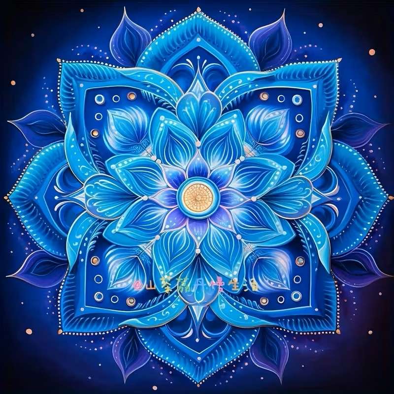 blue mandala - online puzzle