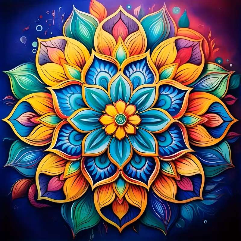 Colored mandala - online puzzle