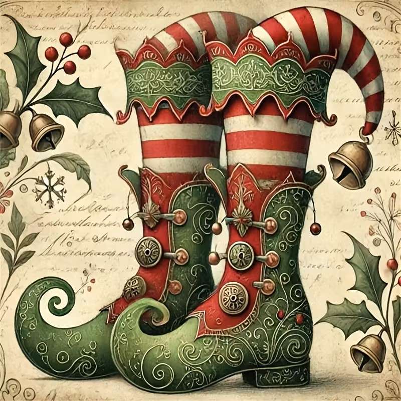 christmas gnome shoes - online puzzle