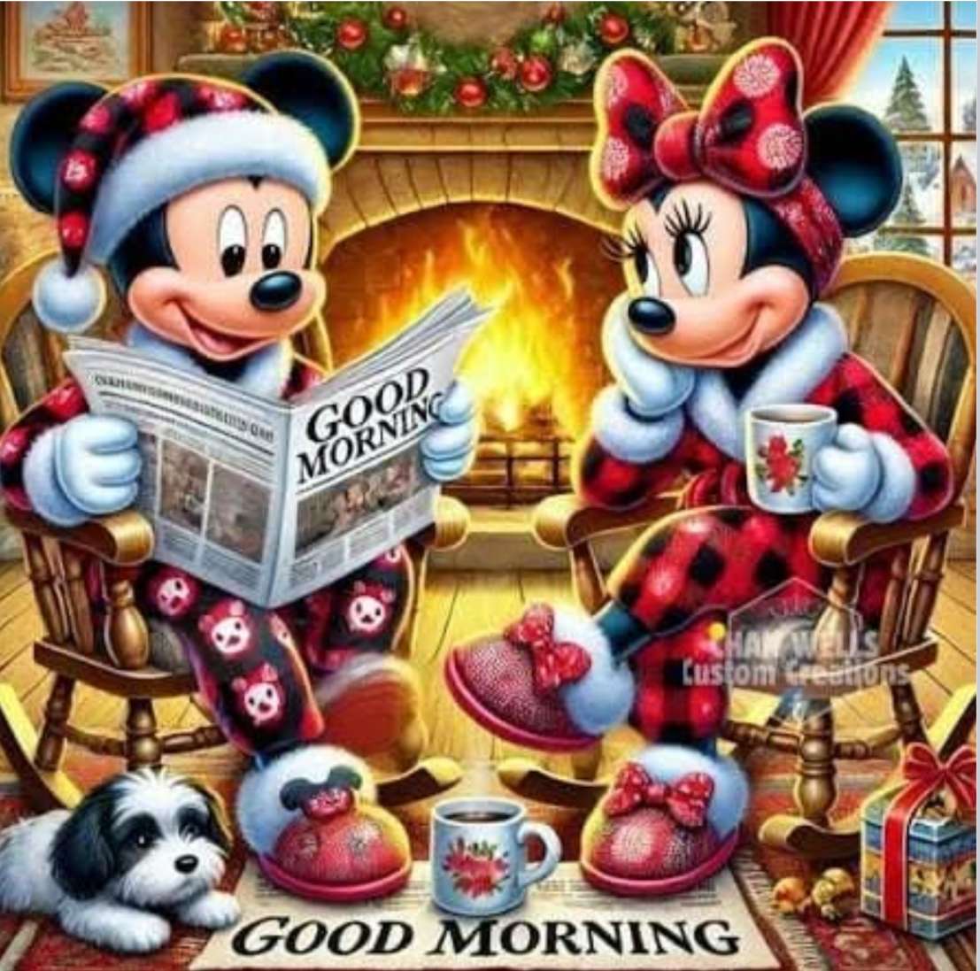 Mickey & Minnie enjoy a few moments together - online puzzle