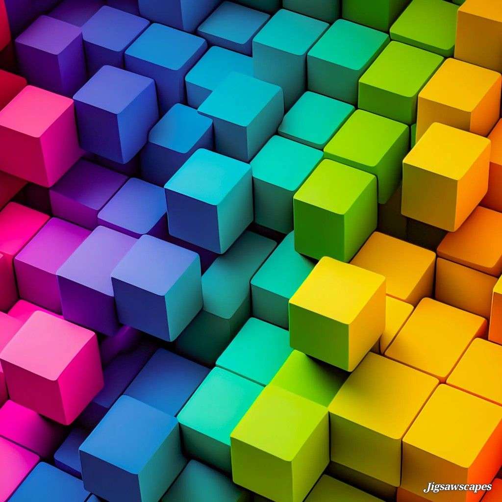 Colorful blocks - online puzzle