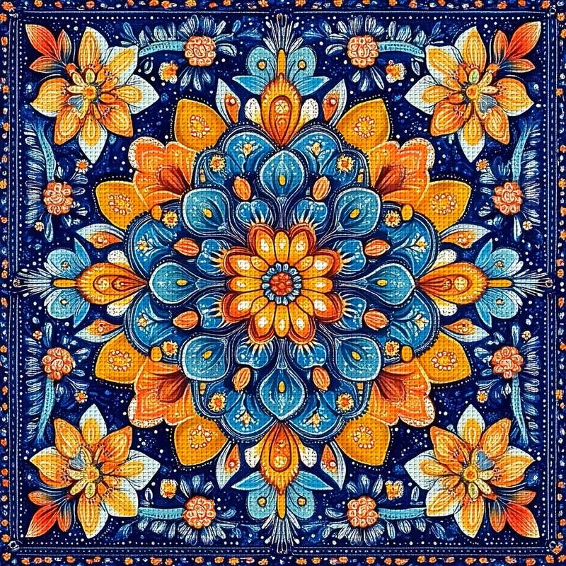 floral mandala - online puzzle