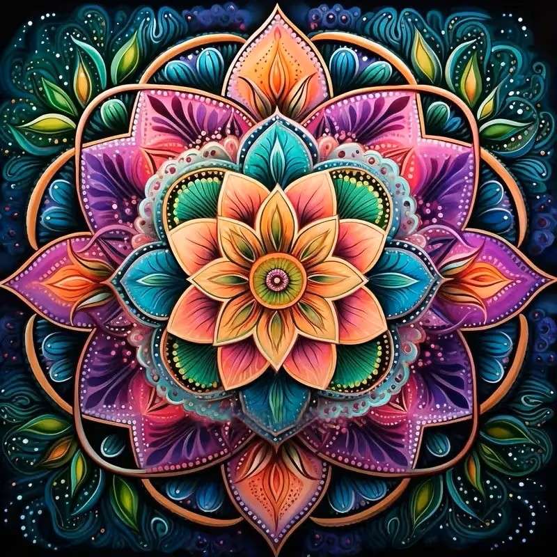 Colored mandala - online puzzle