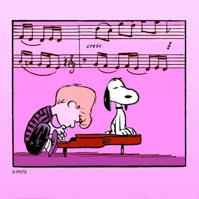 Snoopy'ego i Schroedera - puzzle online