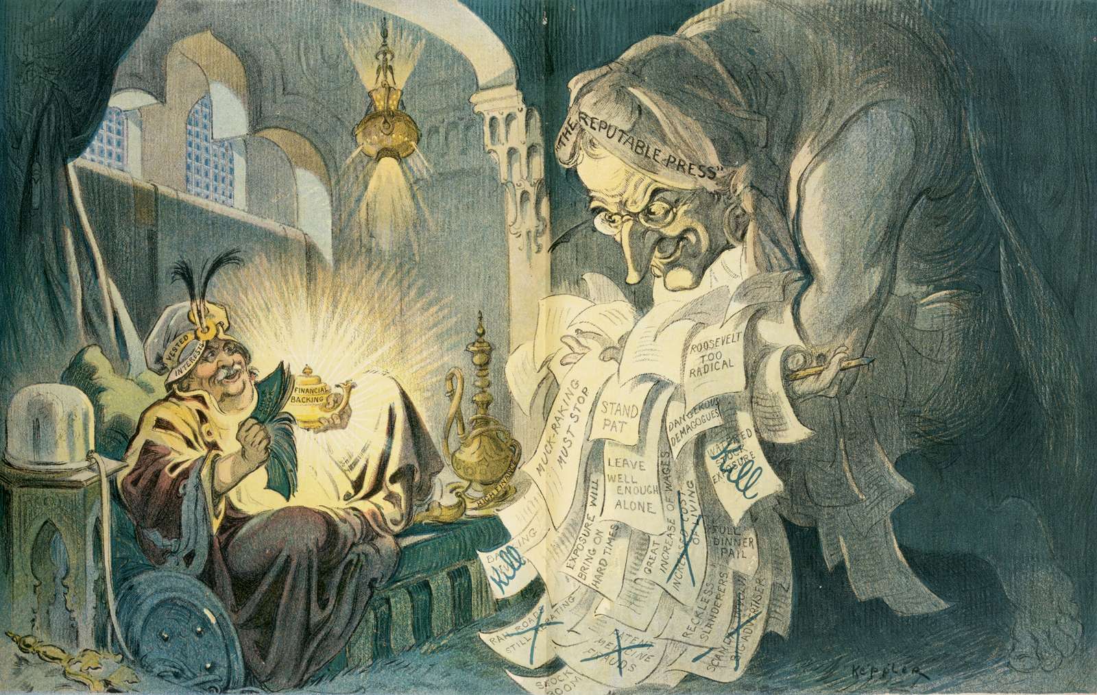 De geest van de lamp - online puzzel