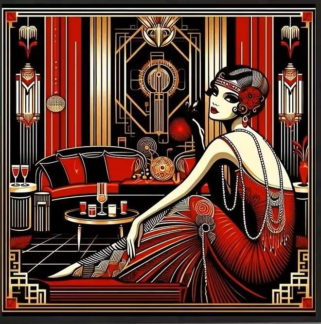 art deco portrait - online puzzle