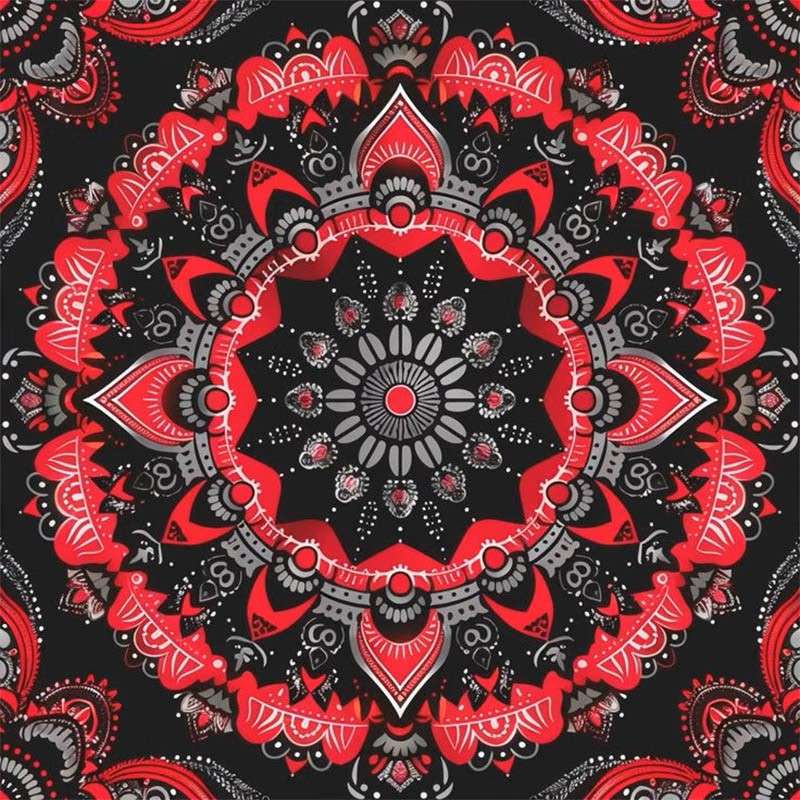 colorful mandala pattern - online puzzle