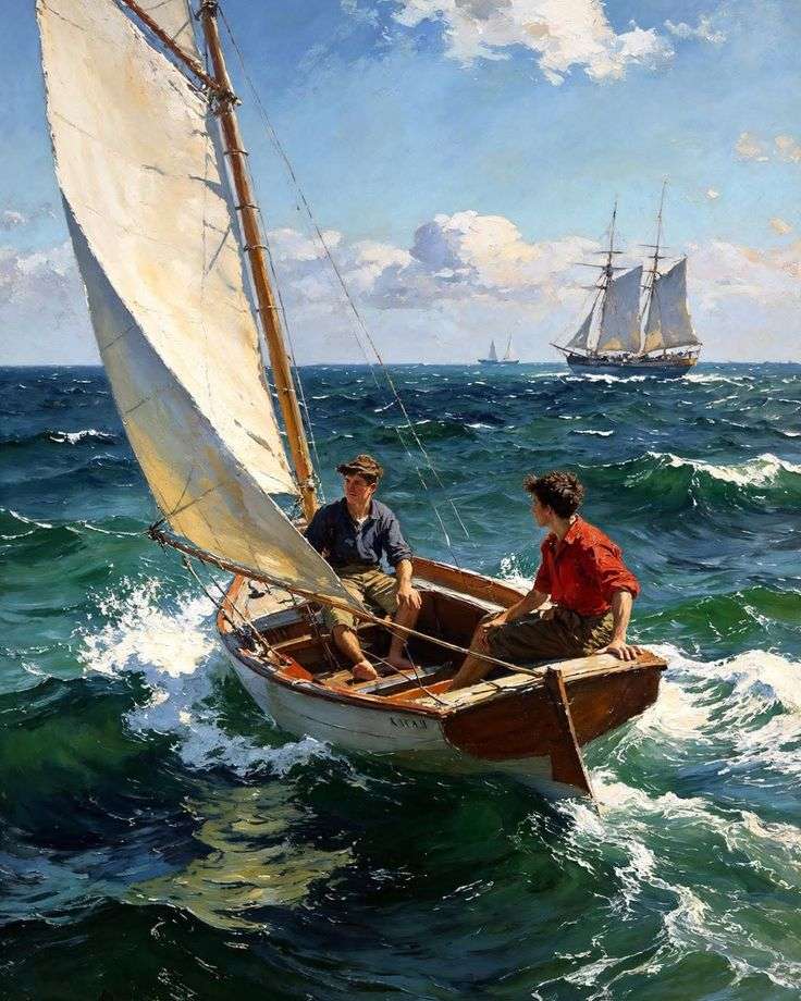 naviguer un jour d'été - puzzle en ligne
