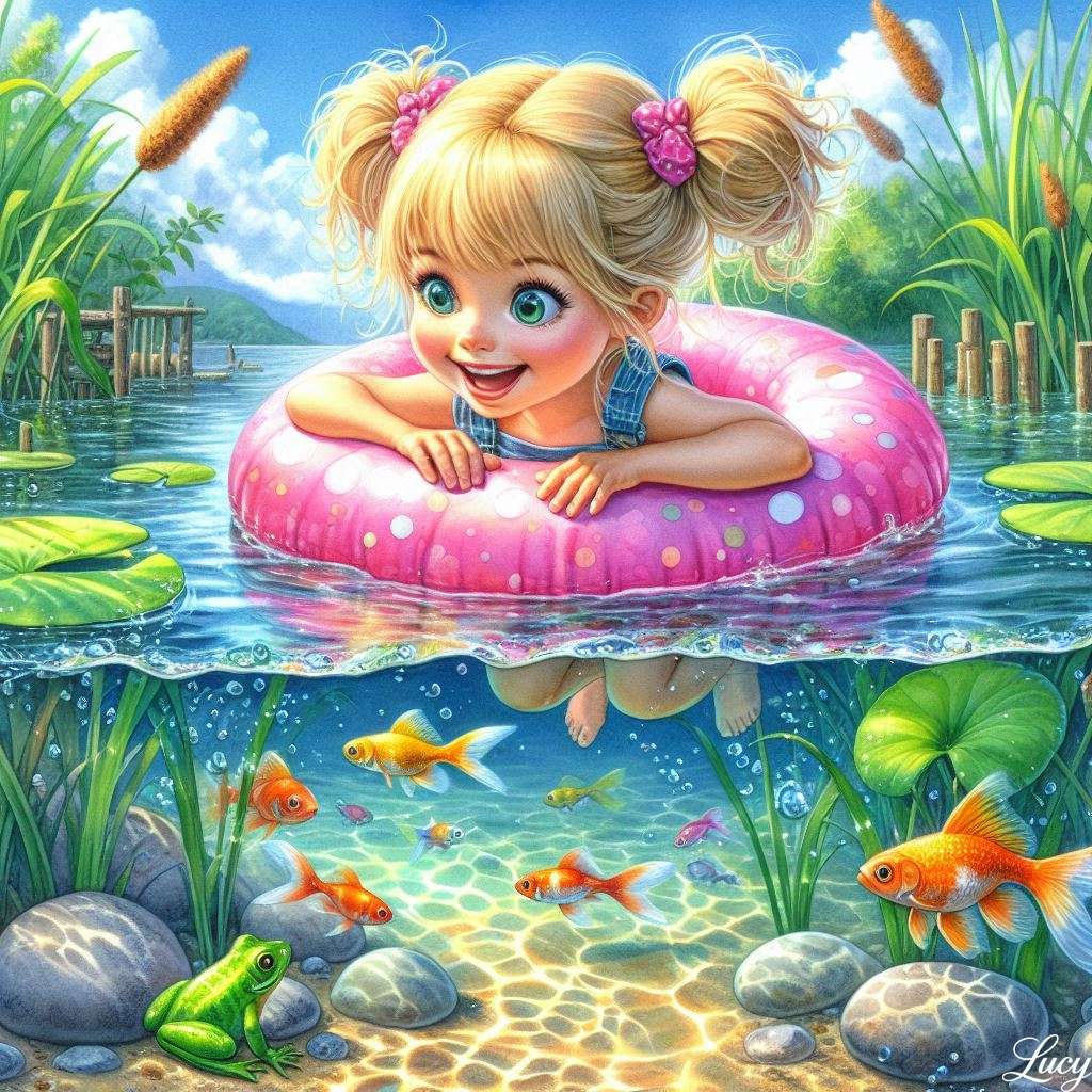 Ffloating in clear water - online puzzle