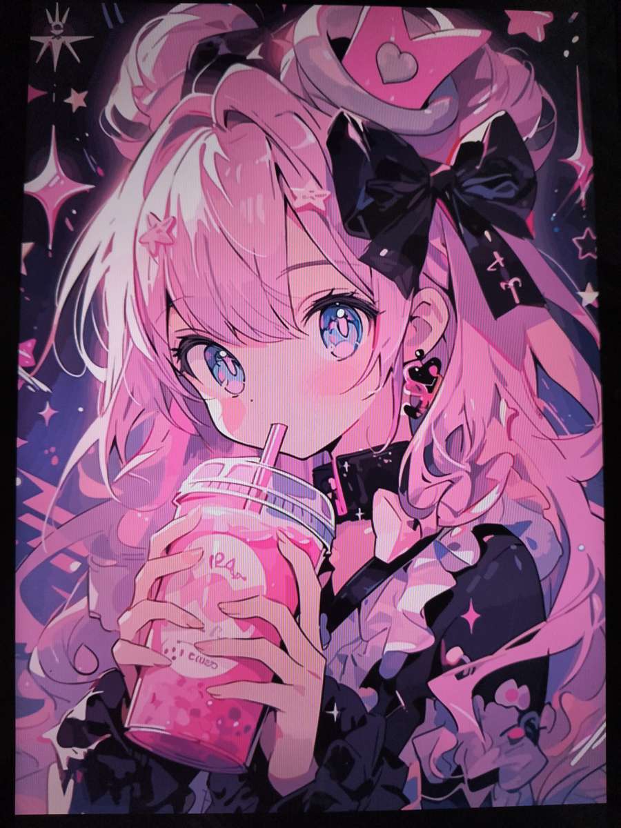 Anime girl - online puzzle