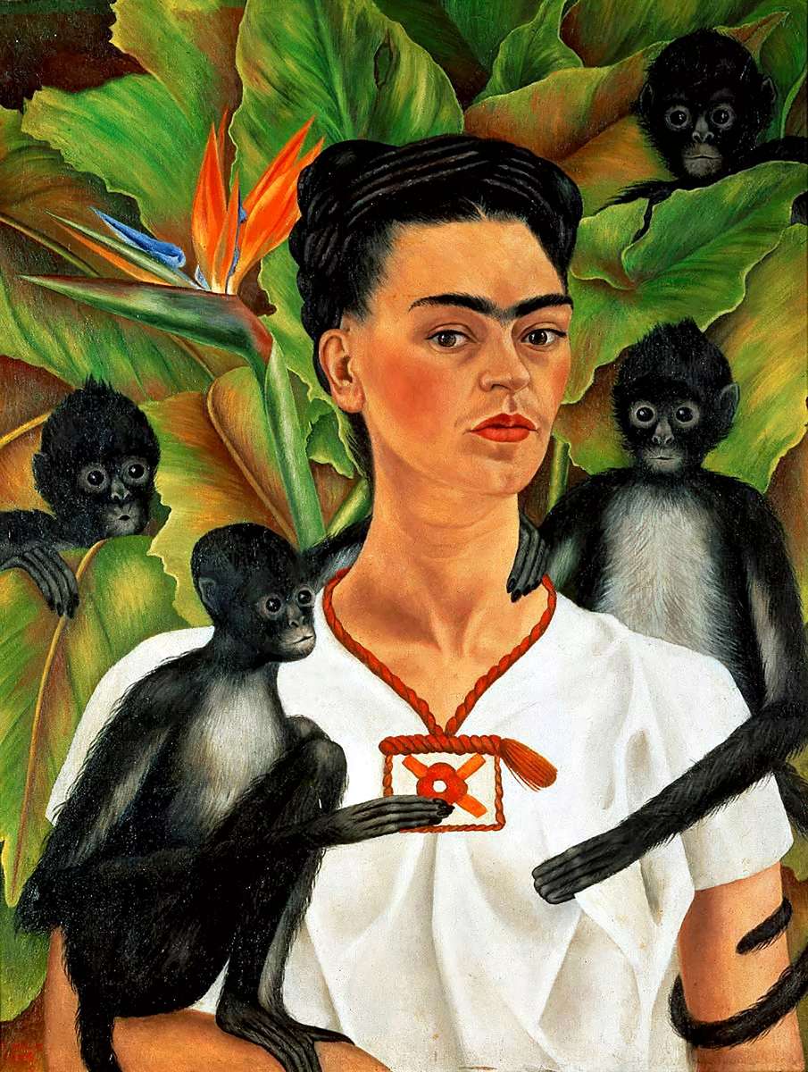 Frida con monos - rompecabezas en línea