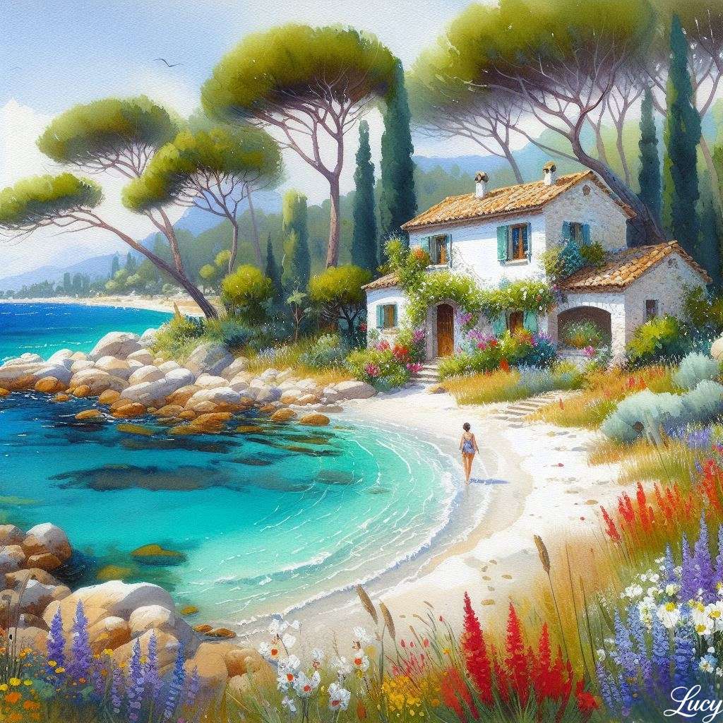 Peaceful coastal cottage - online puzzle