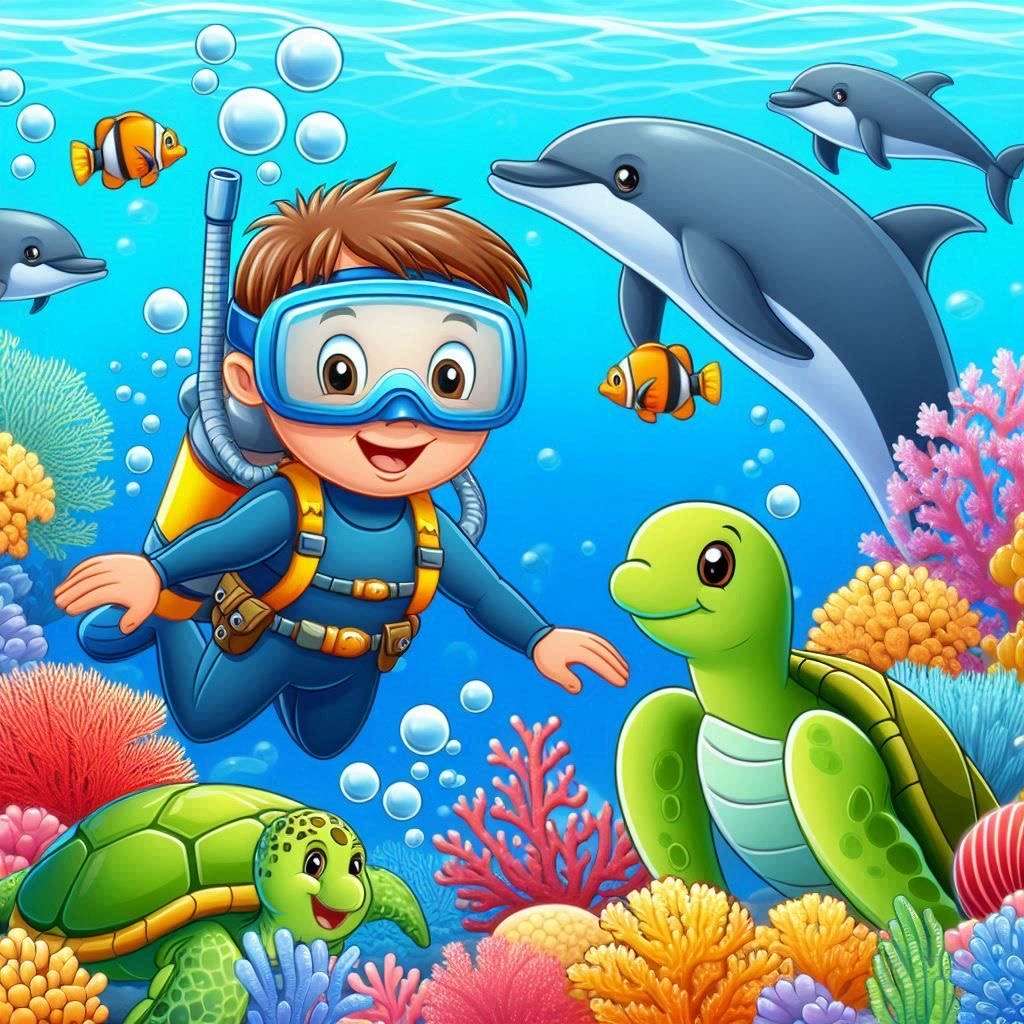 An exciting journey into the depths of the sea - online puzzle