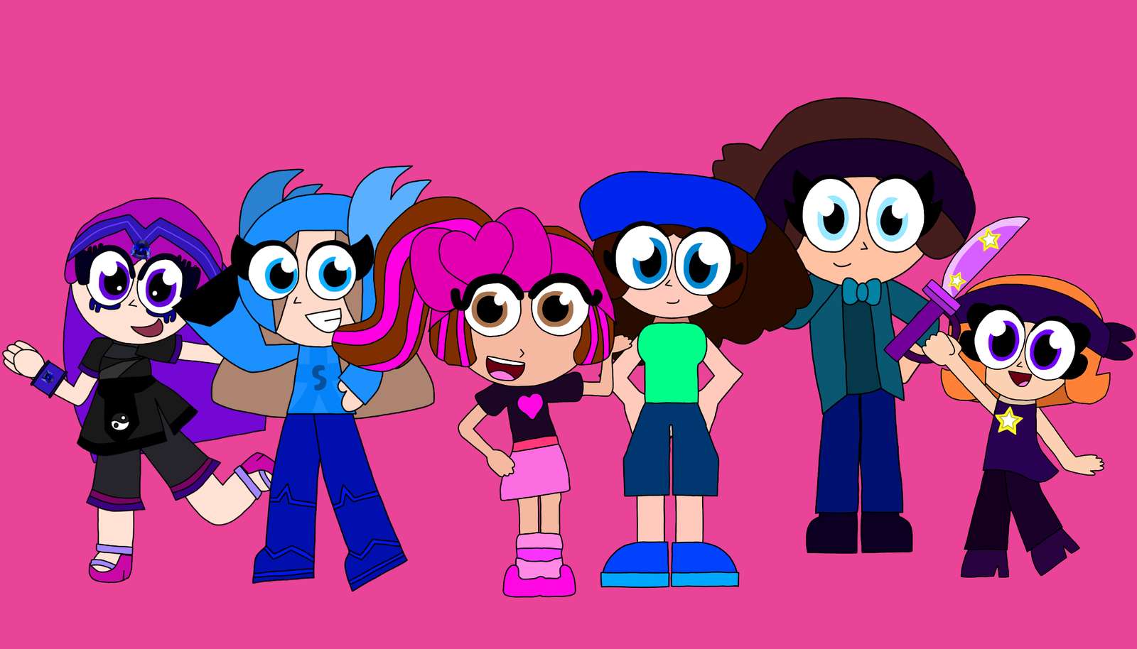 Ela Hatcher & Her Girly Gang ️ ️ ️ - online puzzle
