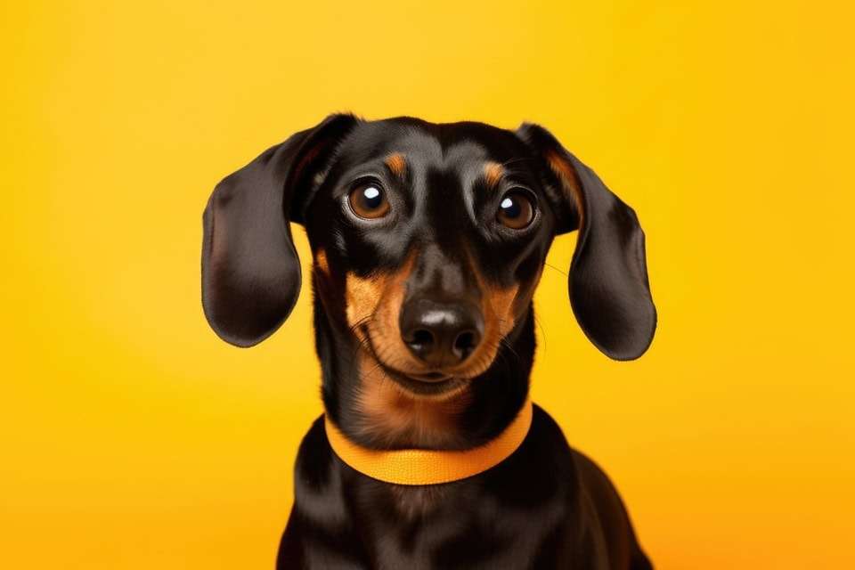 Figo the dachshund - online puzzle